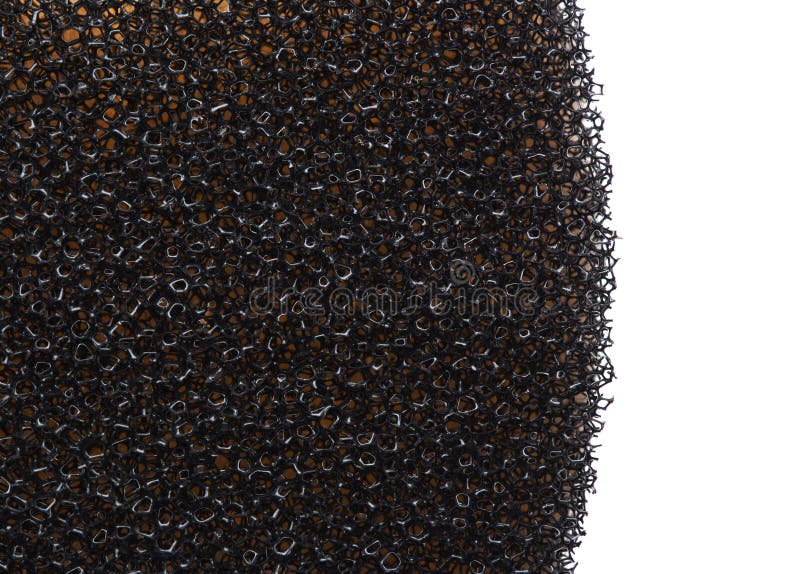 Black Sponge Texture. Closeup of the Rough Side of a Kitchen Sponge for ...