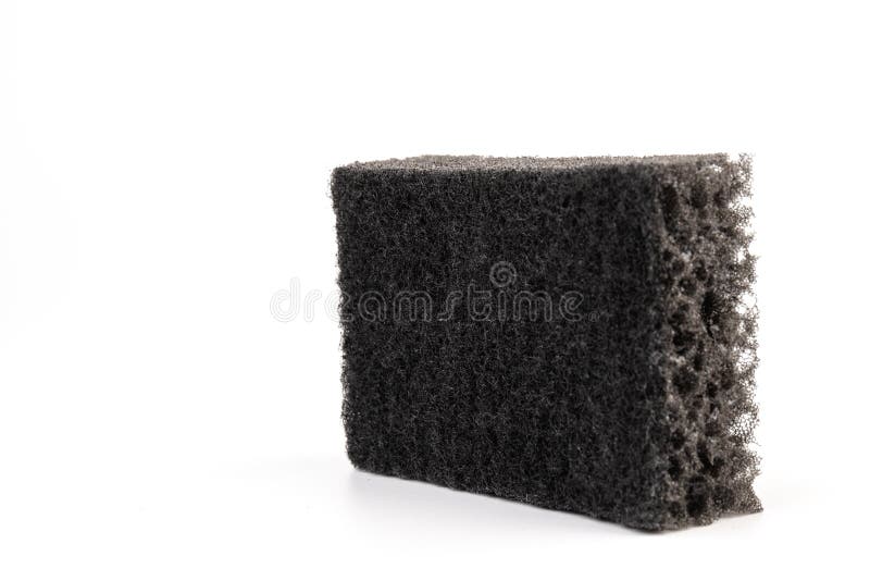 Black Sponge Used for Washing Dishes. Has Two Surfaces Which are Rough ...