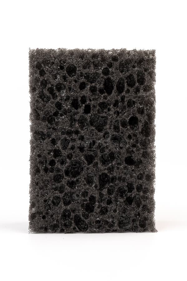 Black Sponge Used for Washing Dishes. Has Two Surfaces Which are Rough ...