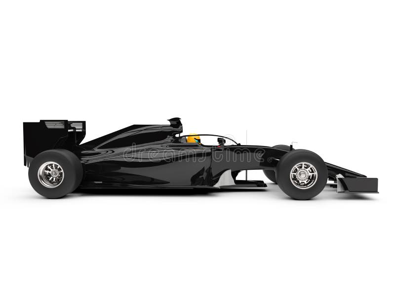 Black Sports Race Super Fast Car - Side View Stock Illustration ...