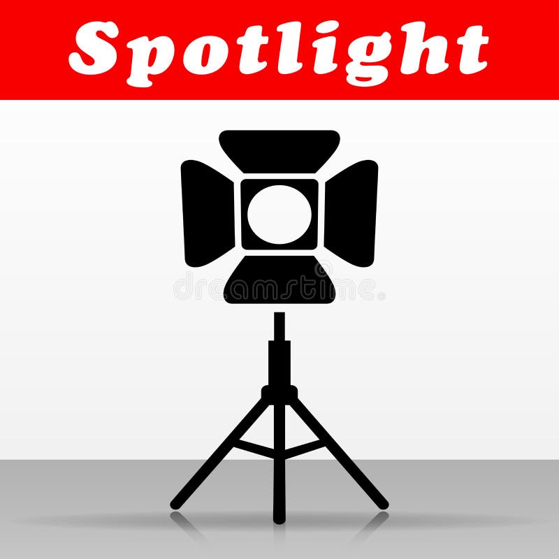 Black Spotlight Vector Icon Design Stock Vector - Illustration of ...