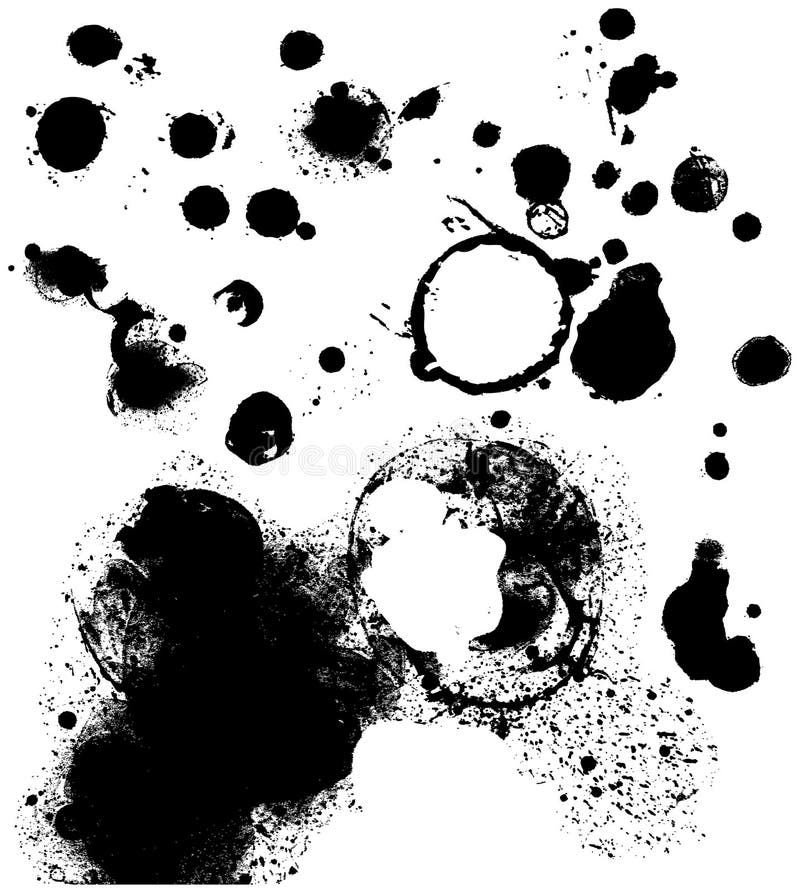 Black spots set stock vector. Illustration of paint, spatter - 32100243