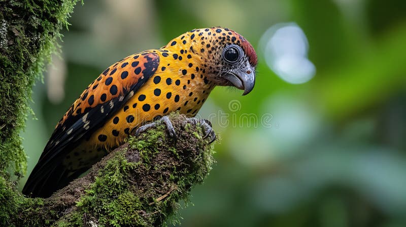 Black Spotted Cuscus Clinging Mossy Rainforest Branch Stock Photos ...