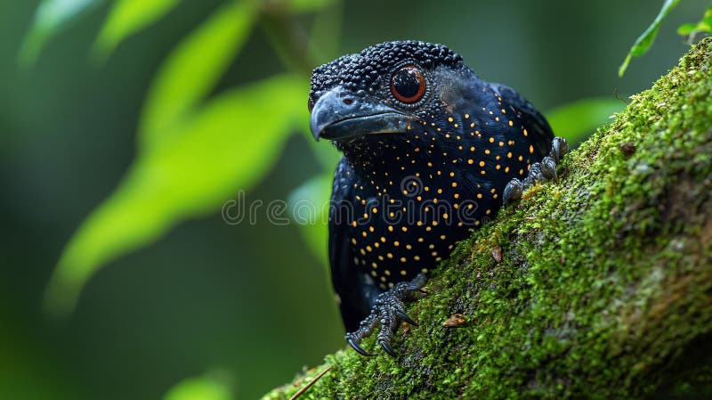 Black-spotted Cuscus Clinging To a Rainforest Tree, Its Fur Blending ...