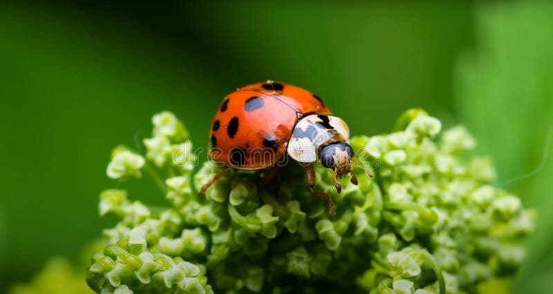 Black spotted ladybug stock photo. Image of moth, invertebrates - 323480094