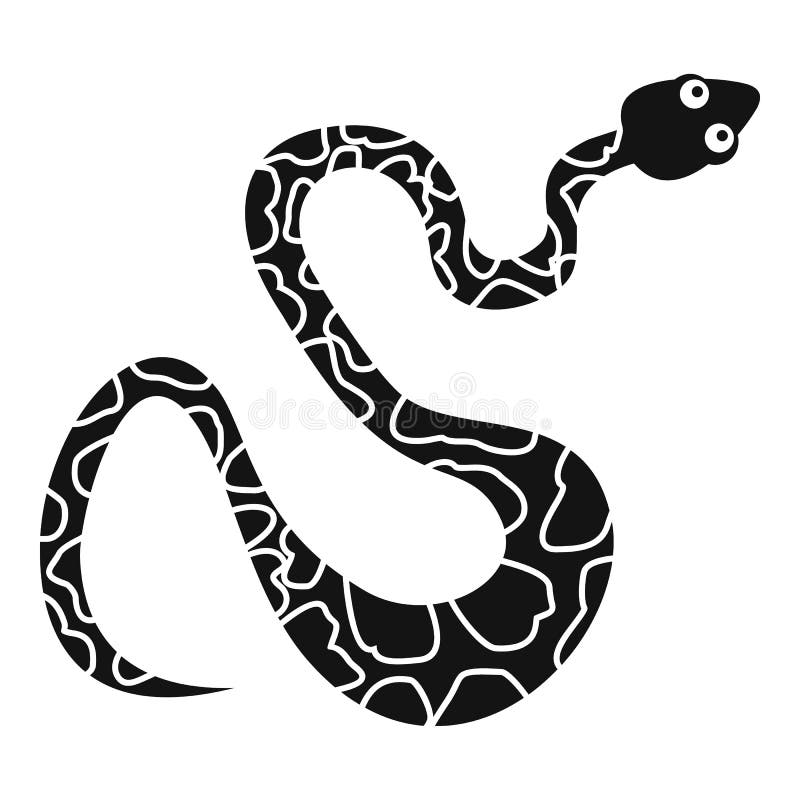 Black Spotted Snake Icon, Outline Style Stock Vector - Illustration of ...