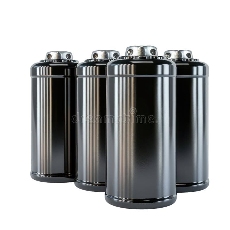 Black Spray Paint Cans on Transparent Background Stock Photo - Image of ...