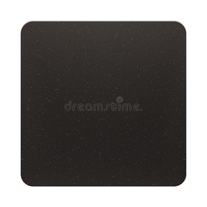 Black Square Cardboard Beer Coster Square with Rounded Corners Mockup ...
