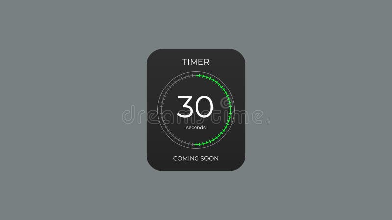 Square Clock Timer Counts Down 6 Seconds, Countdown, Graphics, Clock ...