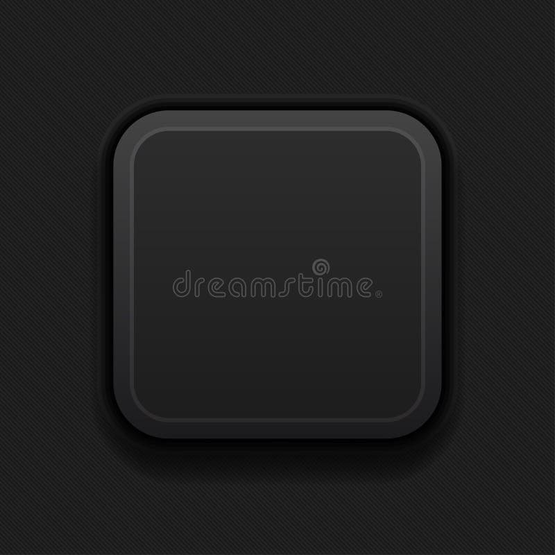 Black Square 3d Button. Plastic Interface Element Stock Vector ... Black Square 3d Button. Plastic Interface Element Stock Vector ...