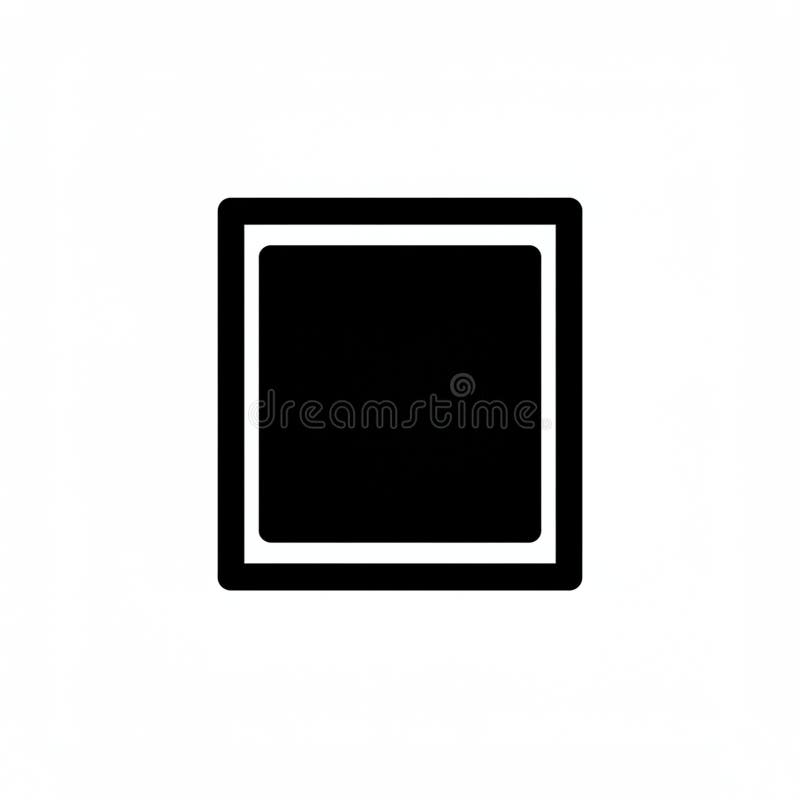 Black Square Enclosed within a Larger Black-bordered Square on a White ...
