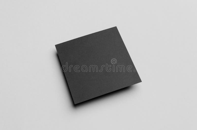 Black Square Flyer, Invitation Mock-Up Stock Image - Image of template ...