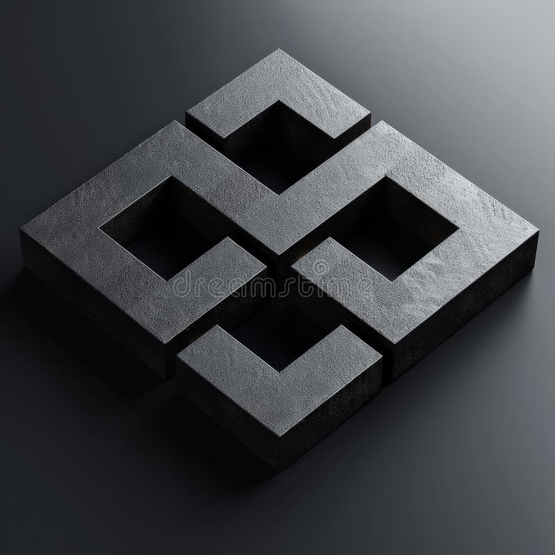 A Black Square with Four Smaller Squares Inside it Stock Illustration ...