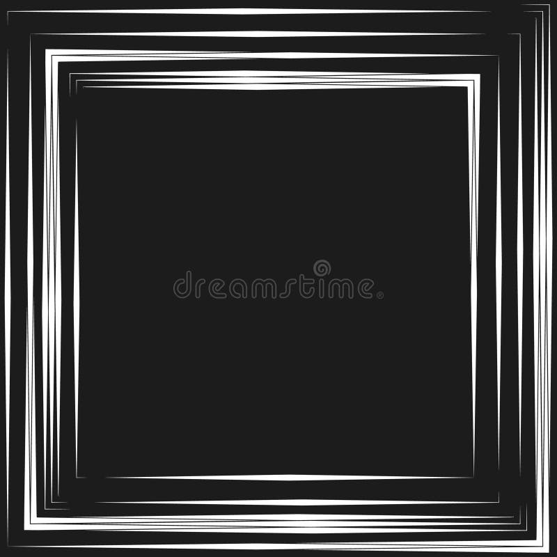 Black Square Frame. Geometric Border Design. Simple Rectangular Shape ...