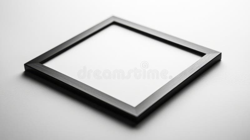 Black Square Frame on White Background Stock Illustration ...