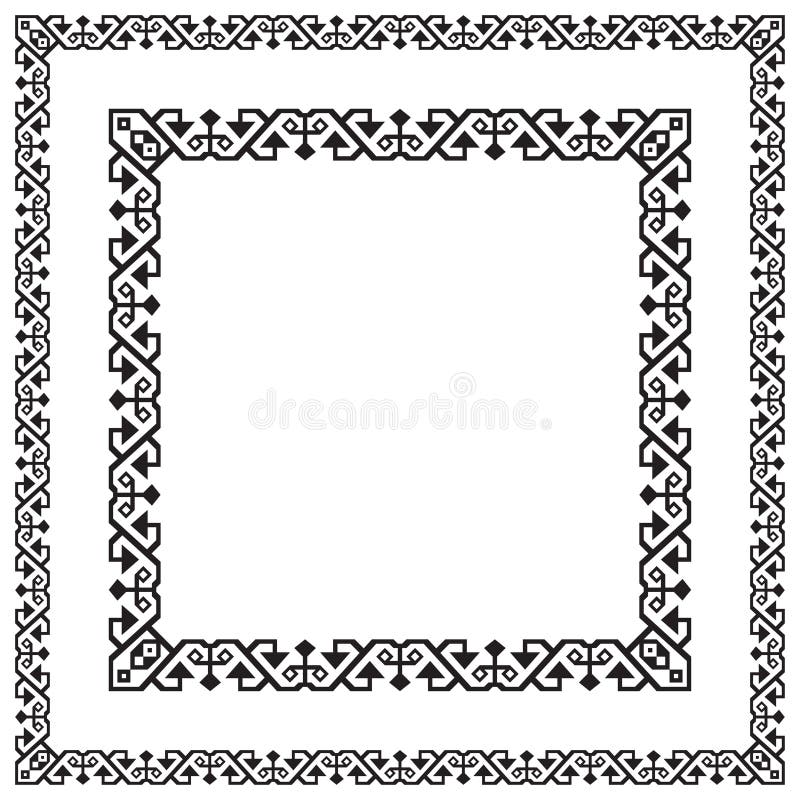 Black Square Frames, Geometric Shapes. Stock Vector - Illustration of ...