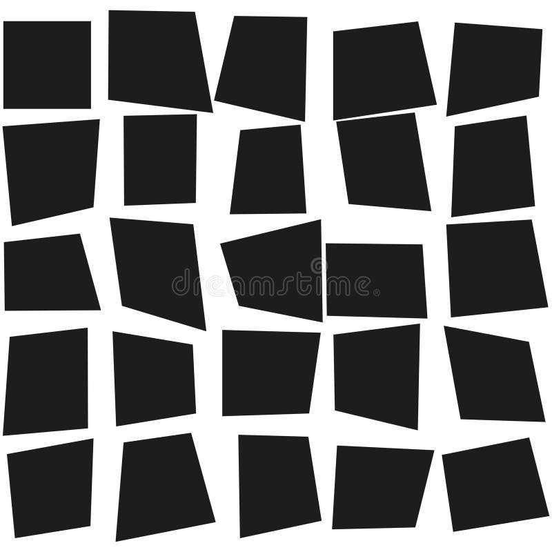 Black Square Grid. Dark Geometric Pattern. Vector Tile Arrangement ...