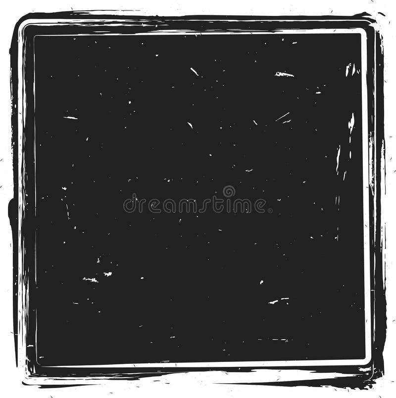 Black Square Grunge Textured Background with a White Border Framing an ...