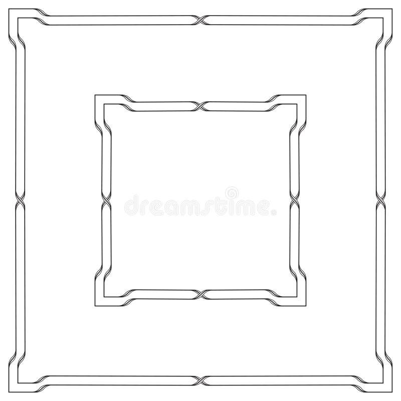 Black Square Ornate Borders Stock Vector - Illustration of corner ...