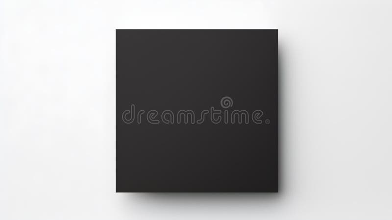 Black Square Paper Note on a White Background. Brainstorming Template ...