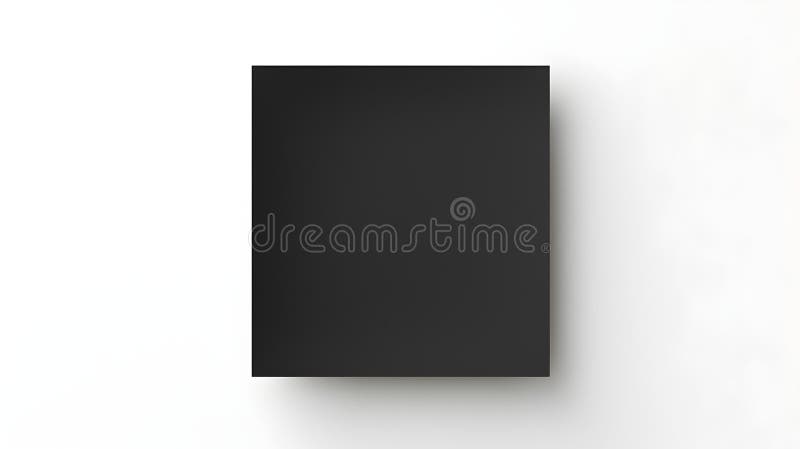 Black Square Paper Note on a White Background. Brainstorming Template ...