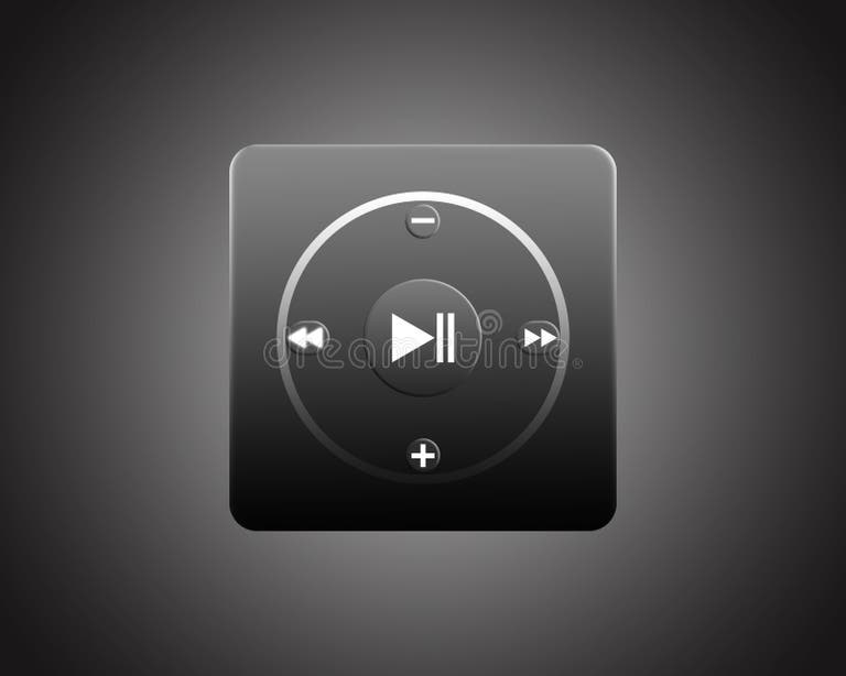 Black square Player stock illustration. Illustration of audio - 48436649