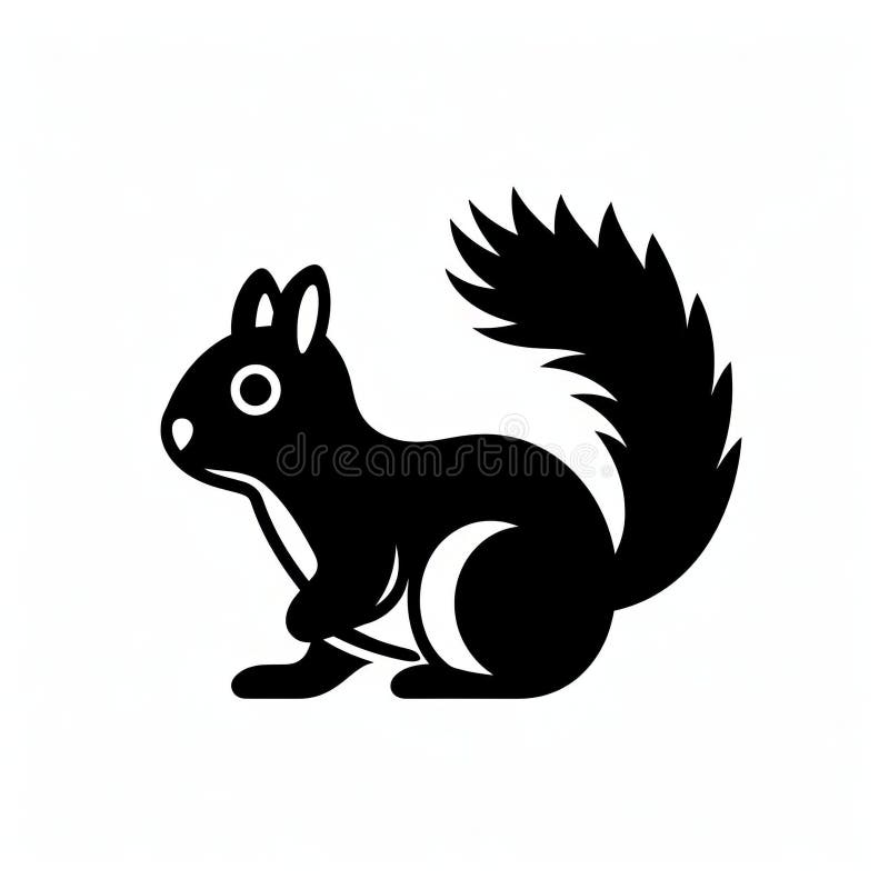Black Squirrel Icon: Clean and Simple Design in Adafruit Style Stock ...