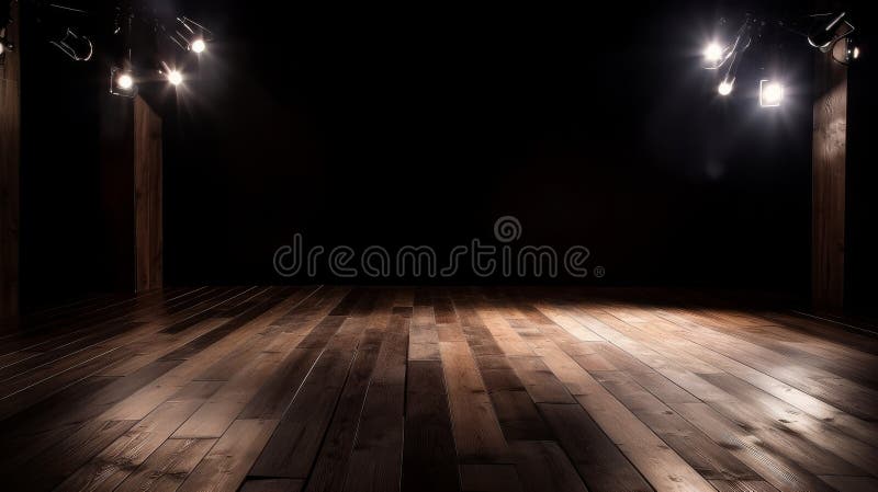 Black Stage Background. Illustration AI Generative Stock Illustration ...