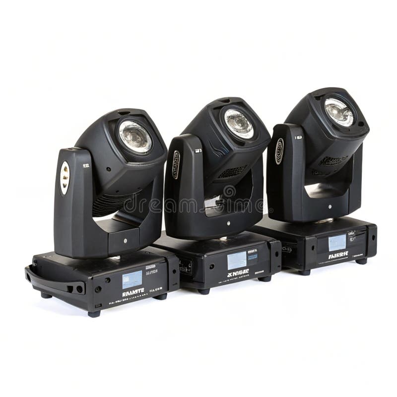 Black Stage Lights Isolated on White Background Stock Illustration ...