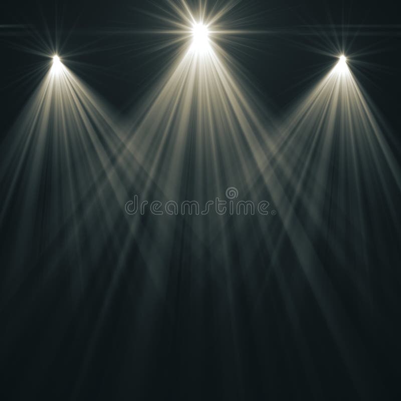 Black Stage with Spot Lights Stock Illustration - Illustration of ball ...
