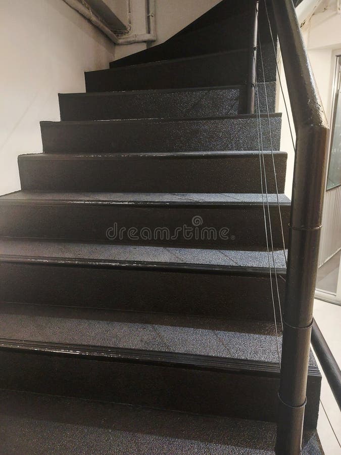 Stairs for Going Up and Down in a Building Stock Image - Image of level ...