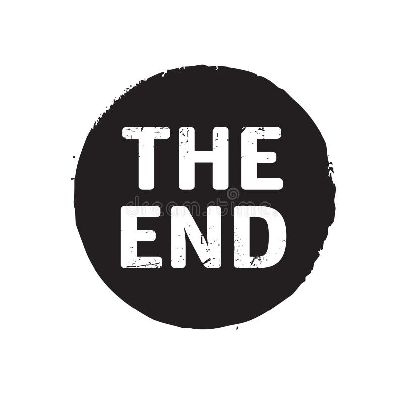Black Stamp with Text the End. Vector Illustration. Stock Illustration ...