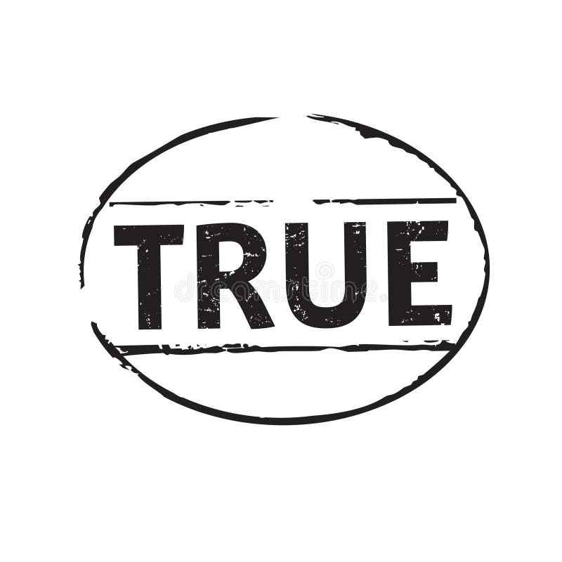 Black Stamp and Text True. Vector Illustration Stock Vector ...