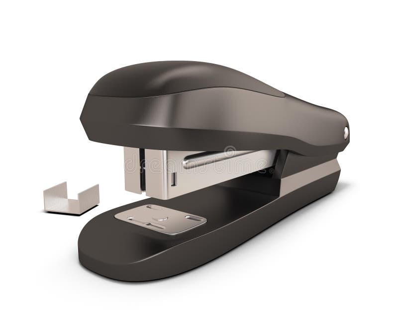 Black stapler stock illustration. Illustration of fasten - 34020366