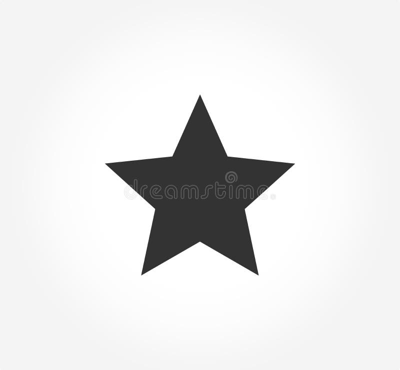 Black Star Flat Design Icon Stock Vector - Illustration of element ...