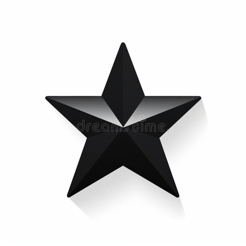 A Black Star Icon on a White Background Stock Illustration ...