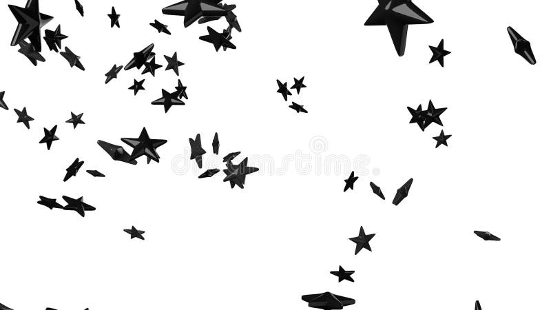 Black Star Objects on White Background. Stock Footage - Video of motion ...