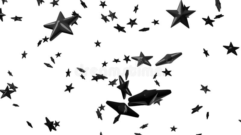 Black Star Objects on White Background. Stock Video - Video of motion ...