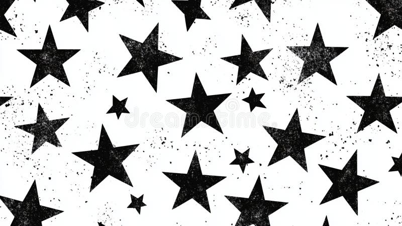 Black Star Pattern Distressed Texture Seamless Design Background Dark ...