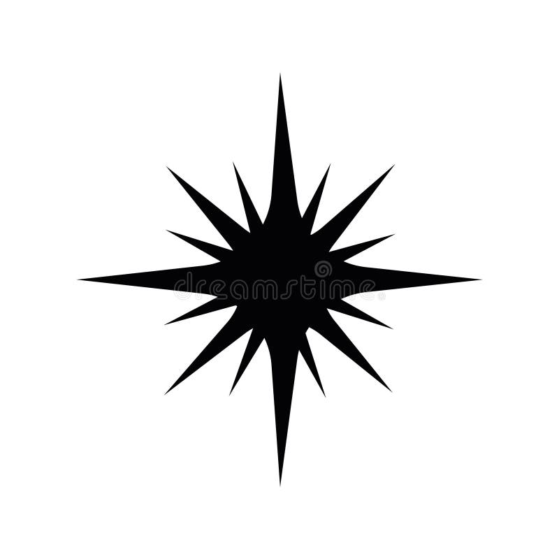 Black star shape design stock vector. Illustration of element - 342739894