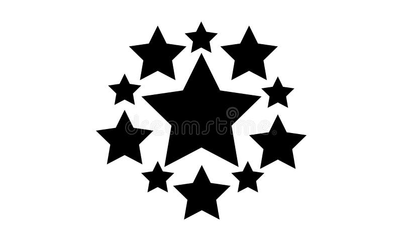 Black Star Style Background Collection Stock Vector - Illustration of ...