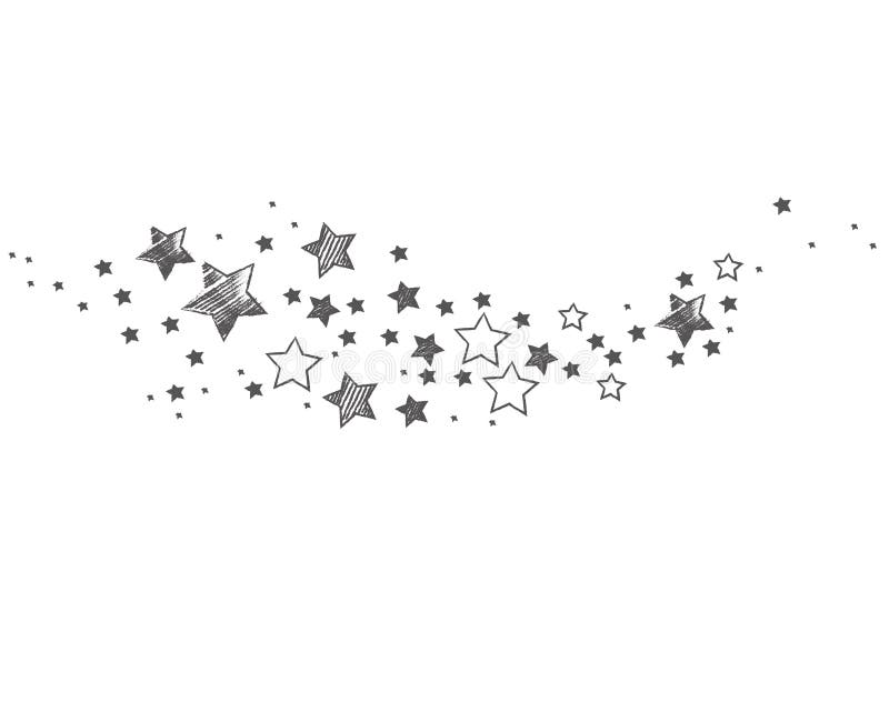Black Star Wave Banner Vector Illustration Stock Vector - Illustration ...