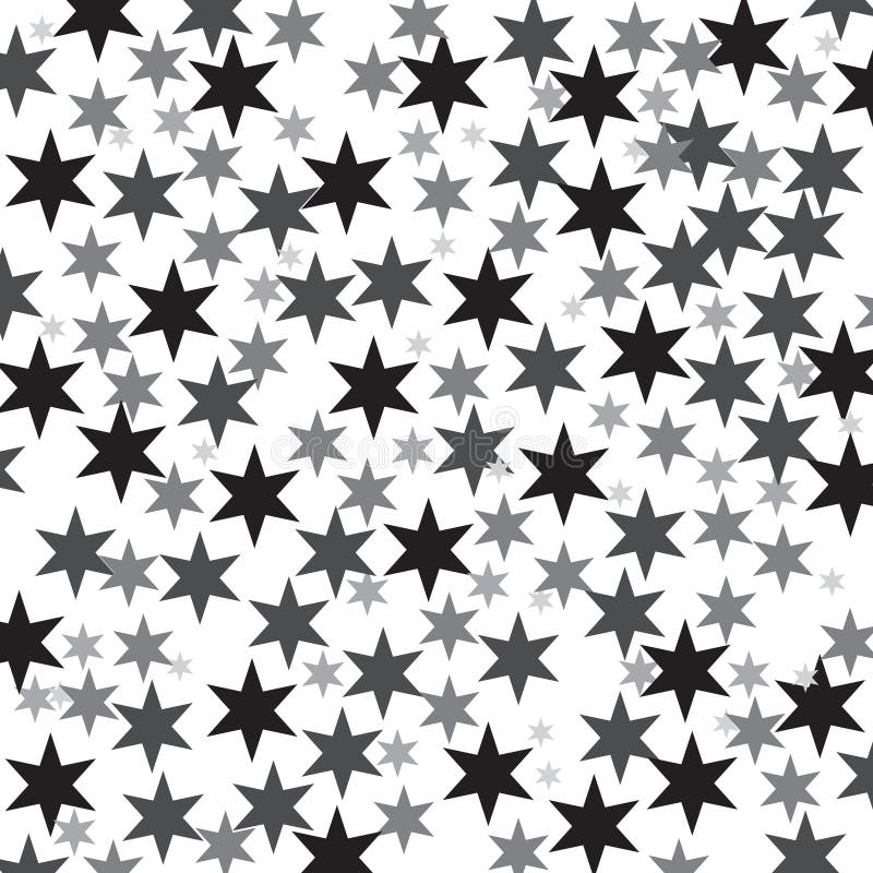 Black stars pattern stock vector. Illustration of decoration - 125652700