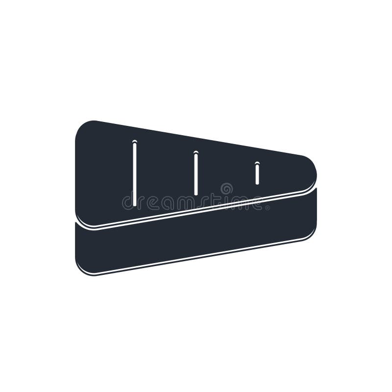 Black Steak Meat Icon Isolated on White Background. Vector Stock Vector ...