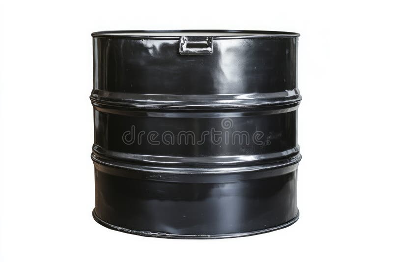 Black Steel Barrel on White Background. AI Generated Stock Photo ...