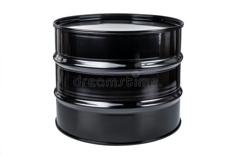 Black Steel Barrel on White Background. AI Generated Stock Image ...