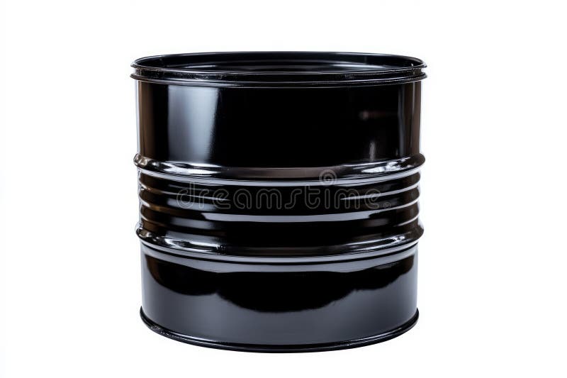 Black Steel Barrel on White Background. AI Generated Stock Photo ...