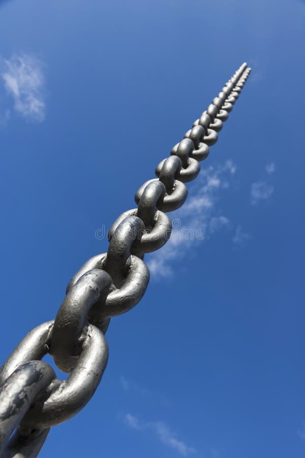 Black steel chain . stock image. Image of industrial - 105110707