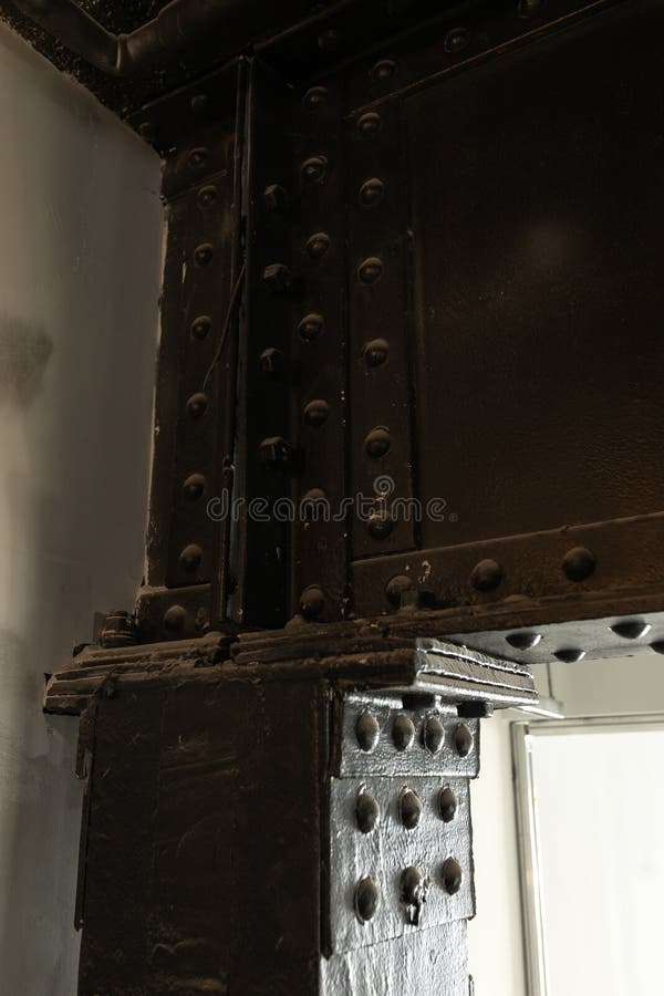 Black Steel Structural Beams with Rivets Stock Photo - Image of iron ...