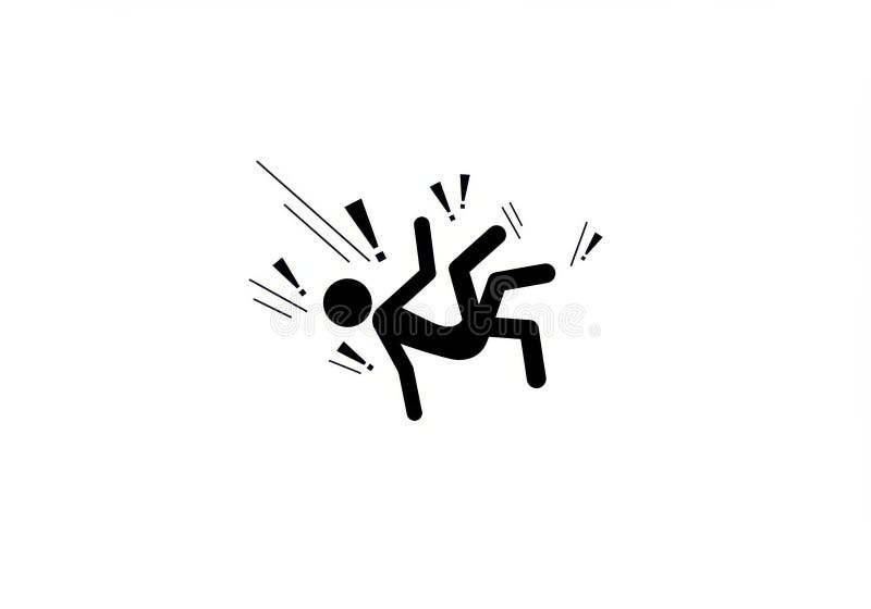 Stick Figure Falling Down Graphic Stock Illustration - Illustration of ...
